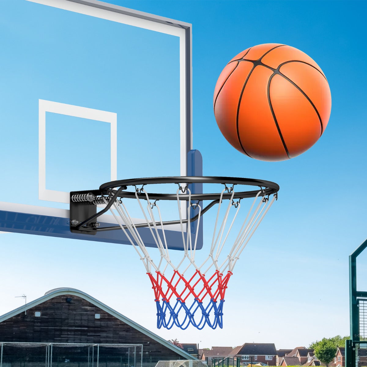 Canasta Baloncesto 45cm Pared Doble Resorte Red Resistente Interior ...