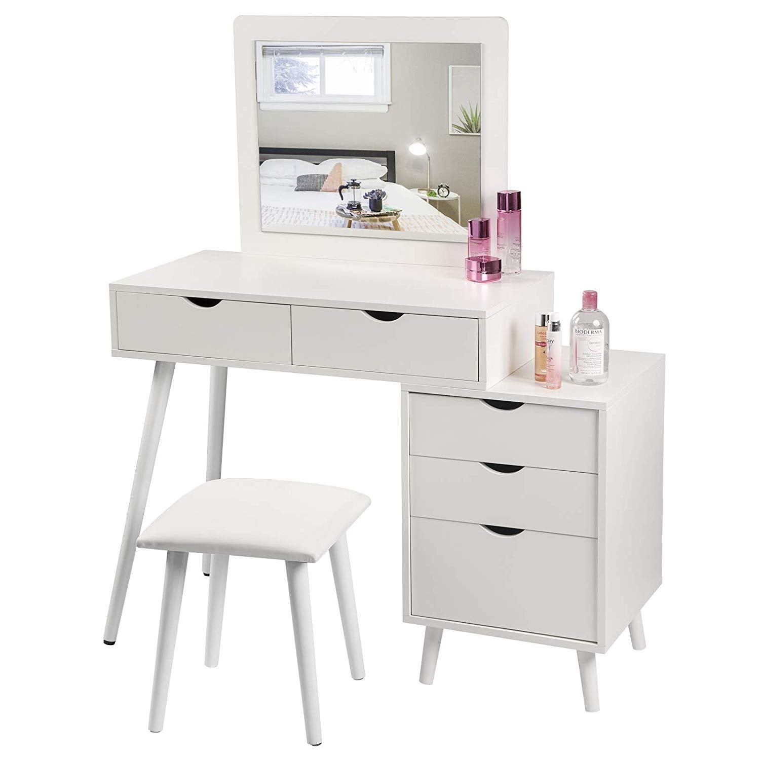 Coiffeuse table - WOLTU - en MDF - Coiffeuse Table cosmétique avec ...