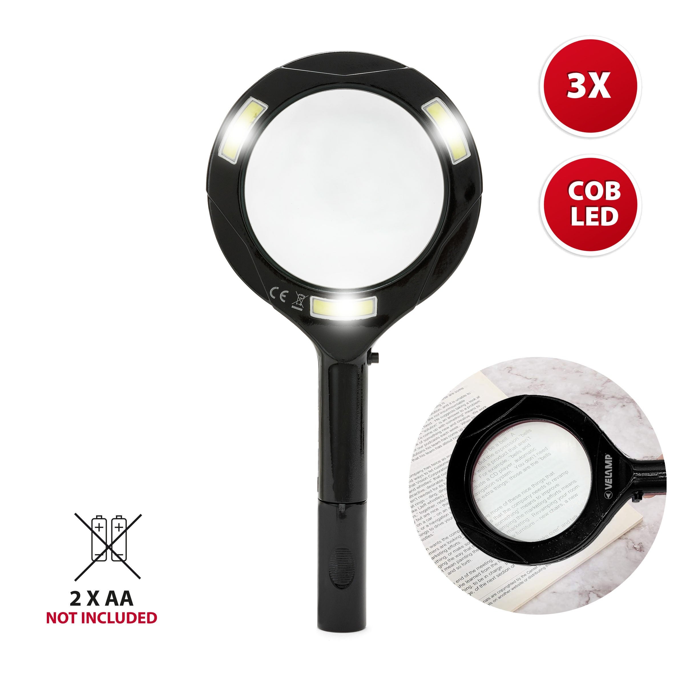WATSON: Lupa iluminada (3 LED COB), funciona con batería | Leroy Merlin