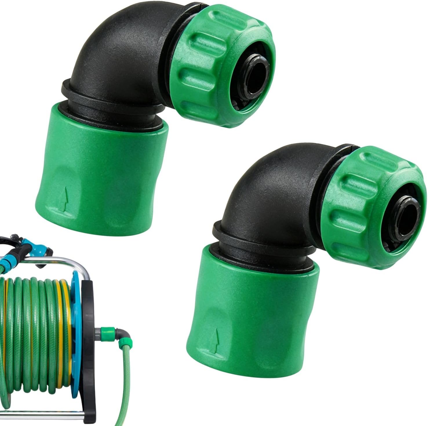 2 Pièces Adaptateur Tuyau Arrosage Angle 90 Degrés, Raccord Tuyau 1/2 ...