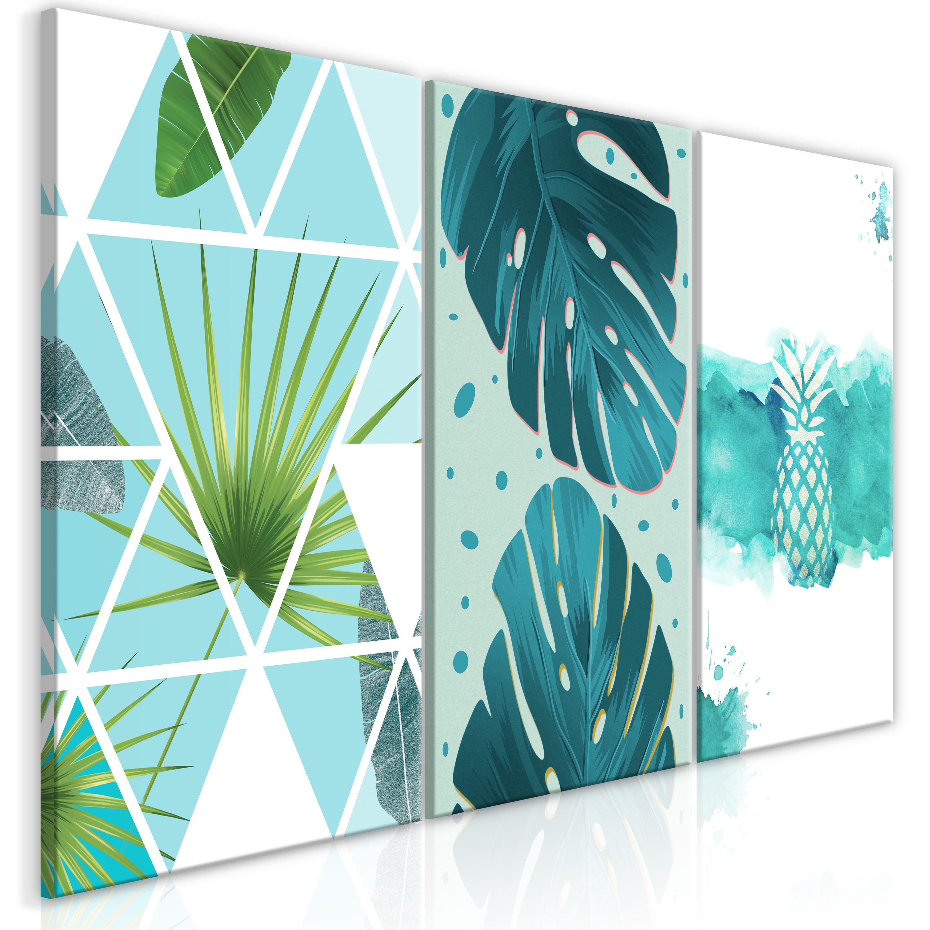 Tableau - Turquoise Tones (3 Parts) [120x60] | Leroy Merlin