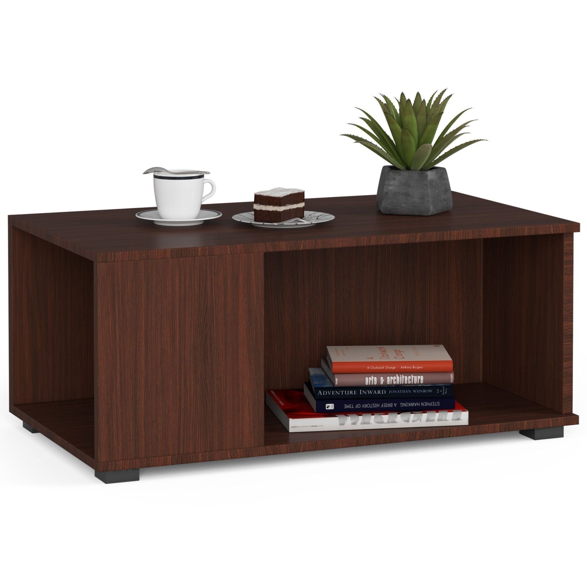 Table basse PAVIOLA Marron 90x51x38 cm avec rangement | Leroy Merlin