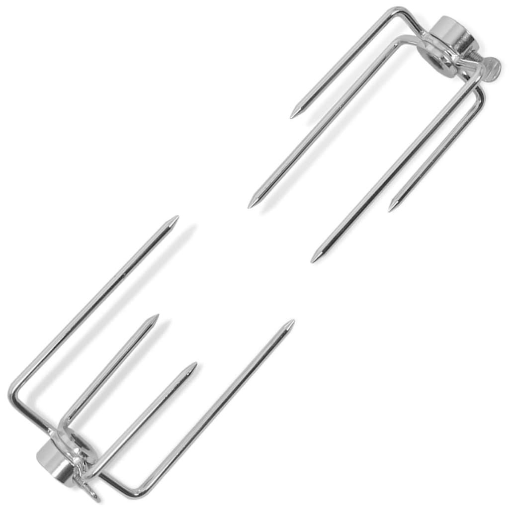 Horquilla para espetón de asado/barbacoa acero 2 uds | Leroy Merlin