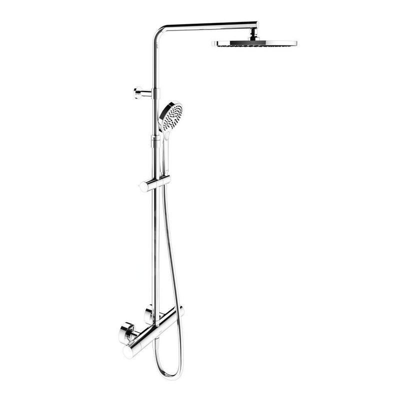 Keuco Plan blue - Set de douche avec thermostat, diamètre 25 cm, 3 jet ...