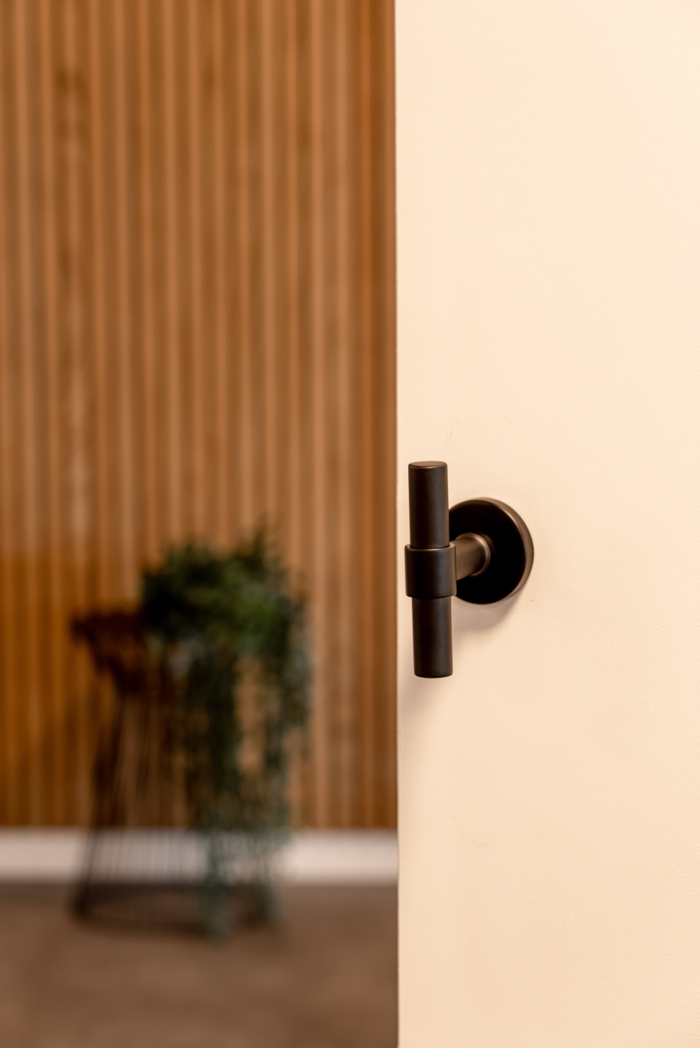 Wovar Poignée de porte Lavuzo Pesaro Noire avec rosace ronde - Par set ...