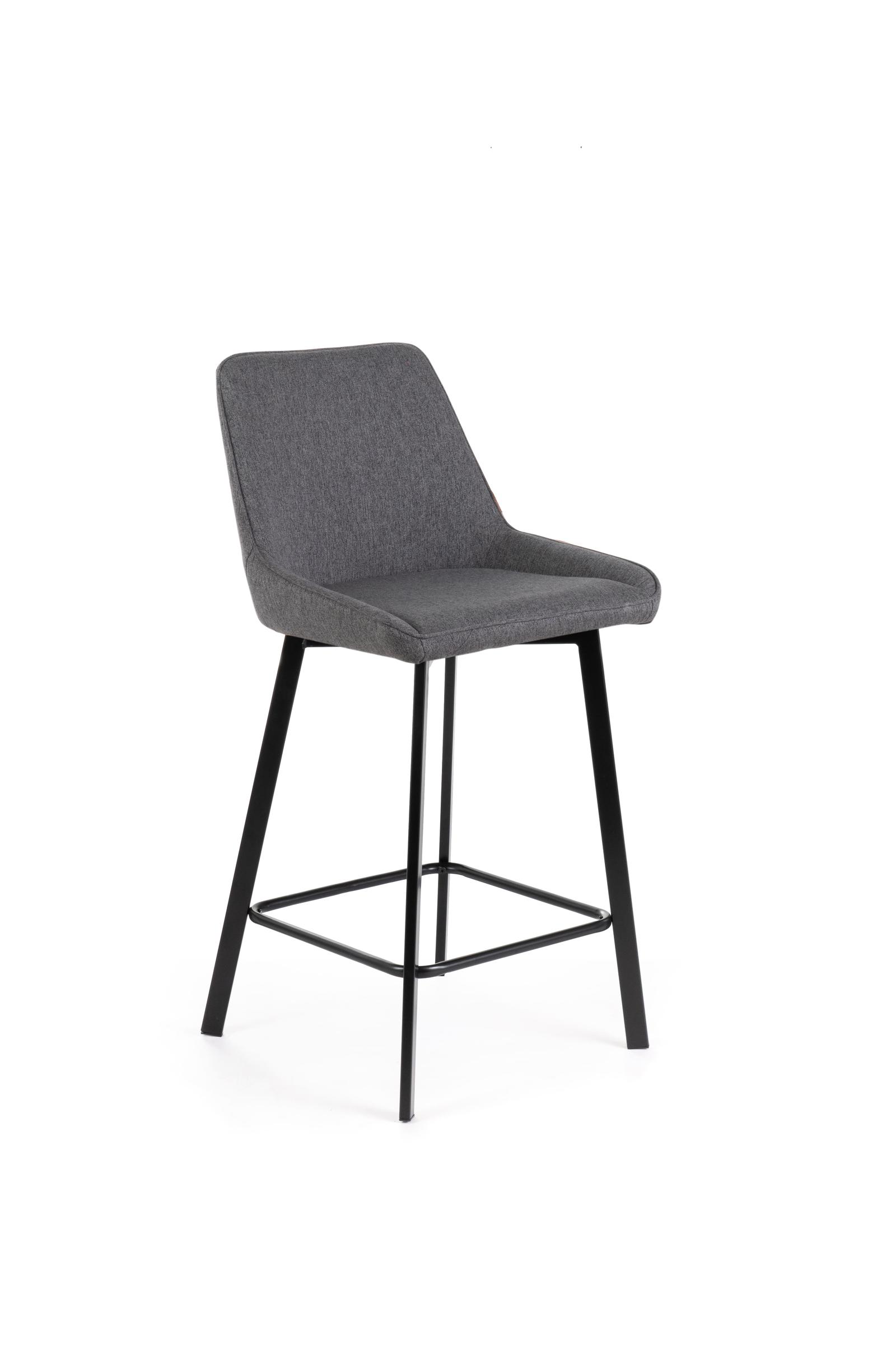 Fox - Taburete de tela gris oscuro - Juego de 2 piezas | Leroy Merlin