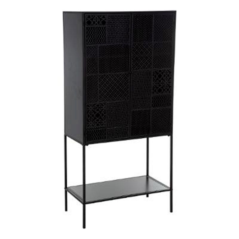 Buffet Haut 2 portes Teeco Noir - ATMOSPHERA | Leroy Merlin