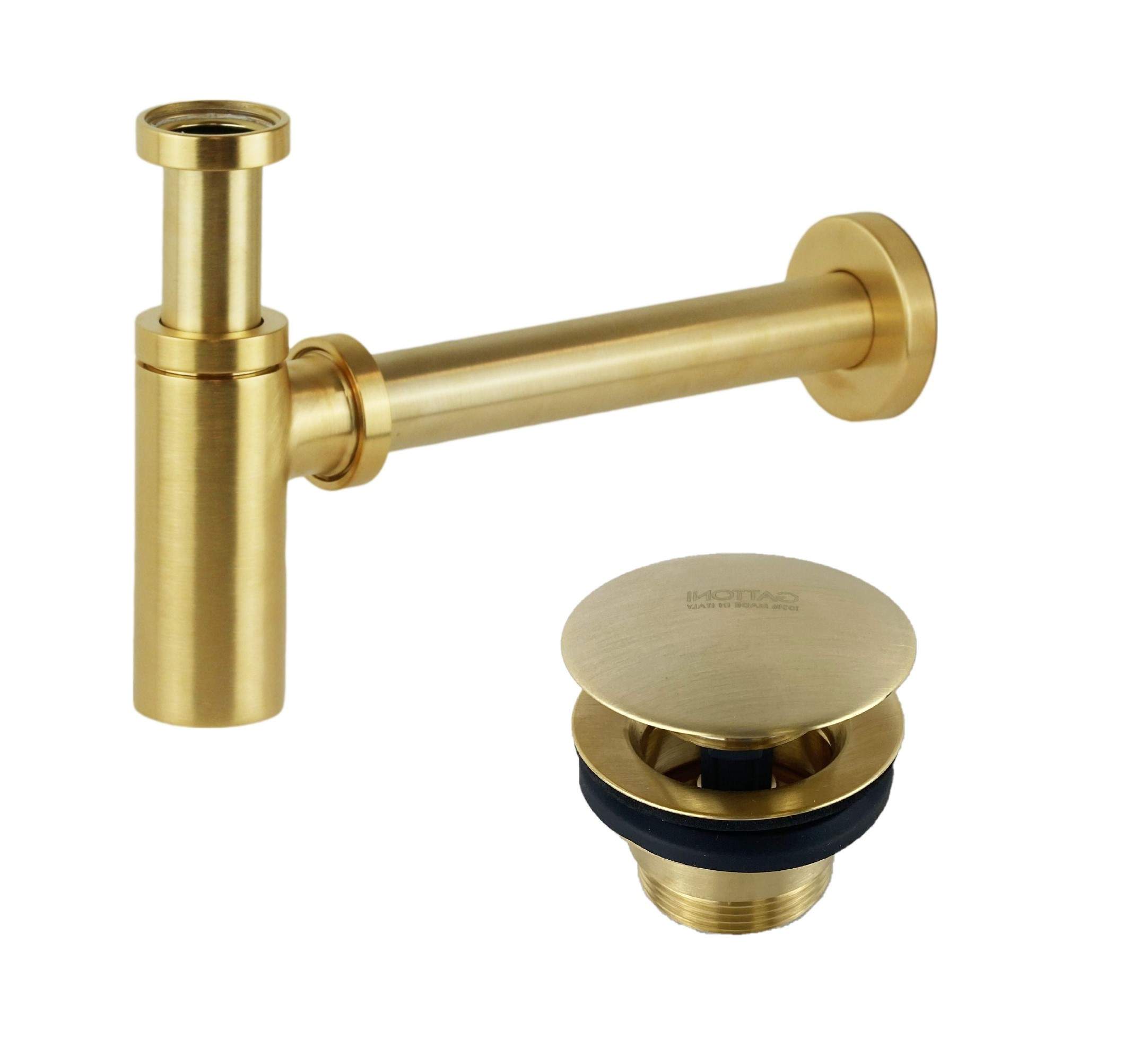 Ensemble siphon et bonde couleur or brossé Gattoni KITSCA1SG | Leroy Merlin