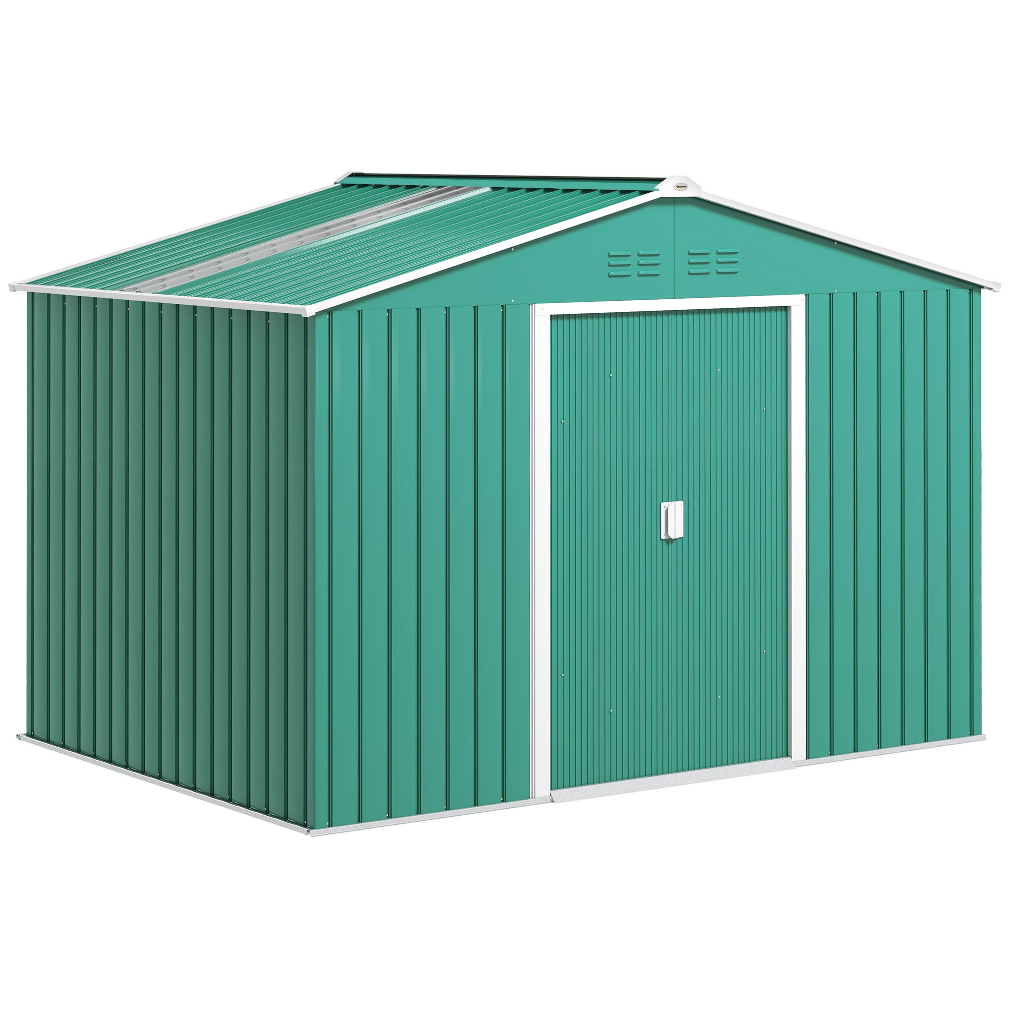 Caseta de herramientas de acero con techo inclinado y 2 puertas ...