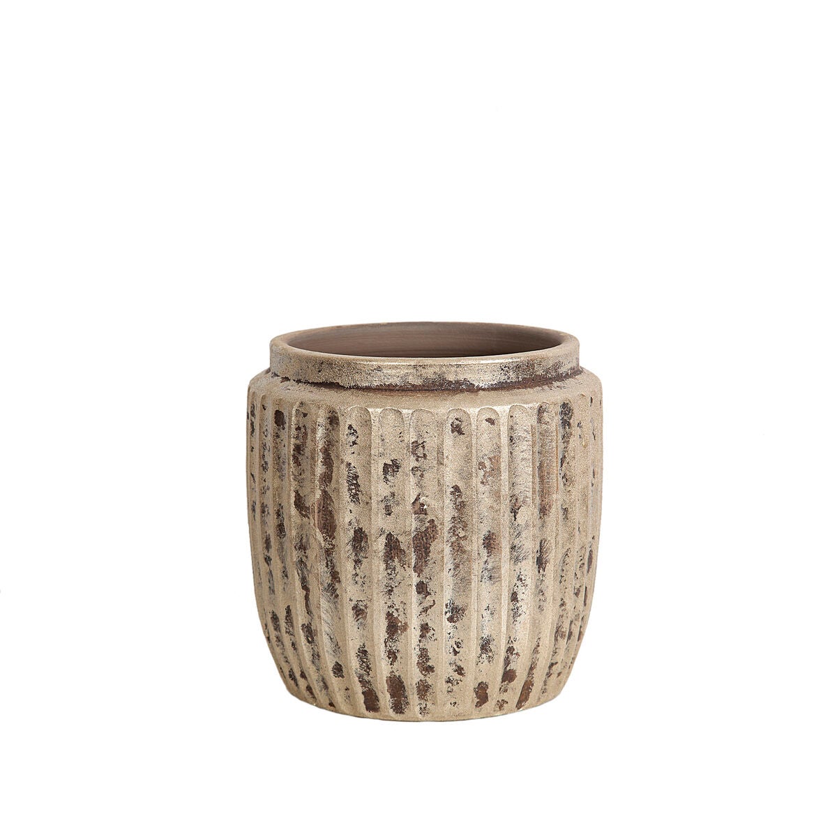Vaso Romimex Beige Ceramica 24 x 24 x 24 cm | Leroy Merlin