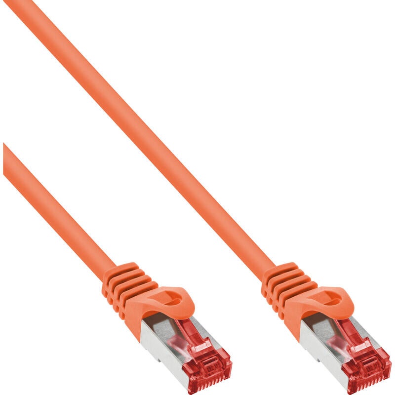 Cable de red inline s/ftp pimf cat.6 250mhz pvc cobre naranja 10m ...