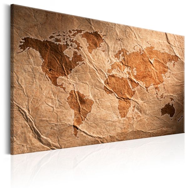 Tableau Cartes du monde Paper Map 90x60 cm | Leroy Merlin