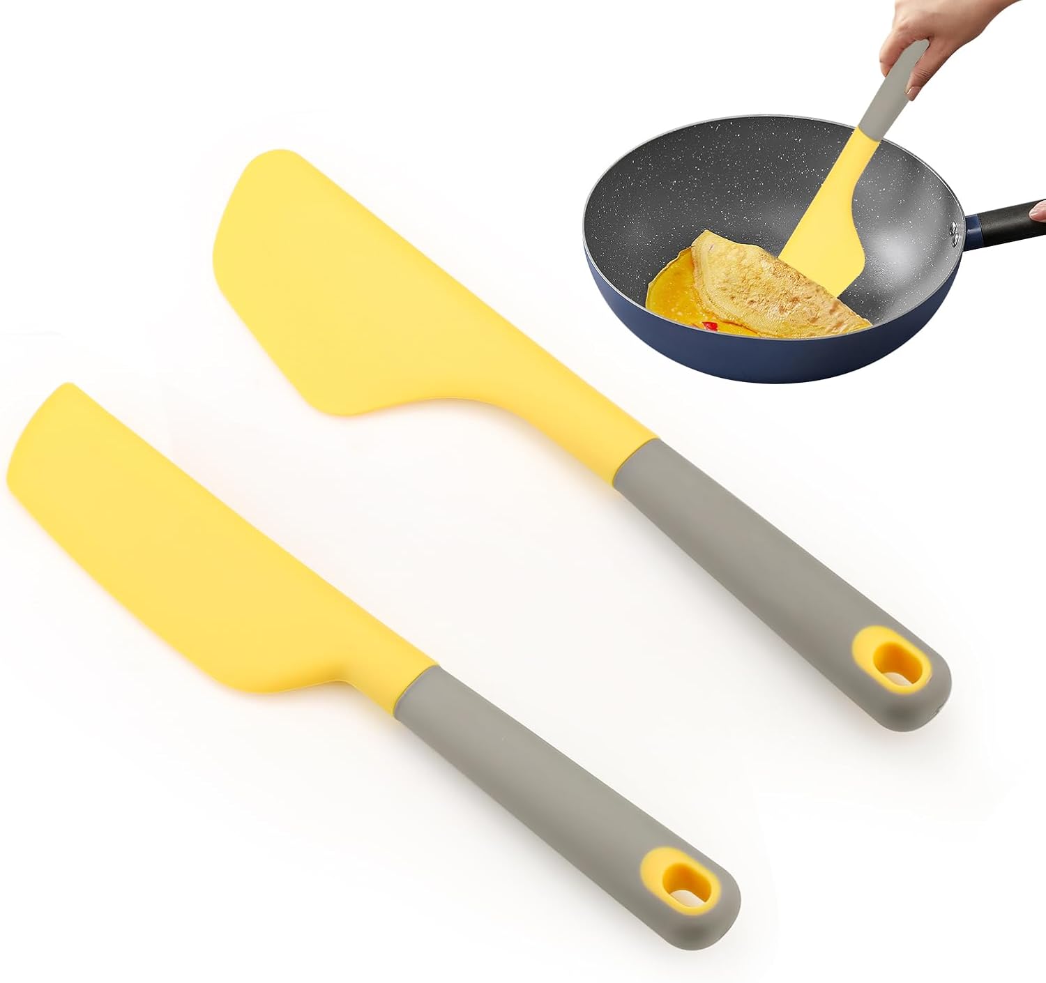 Juego de espátulas de silicona para repostería, largas y cortas, para ...