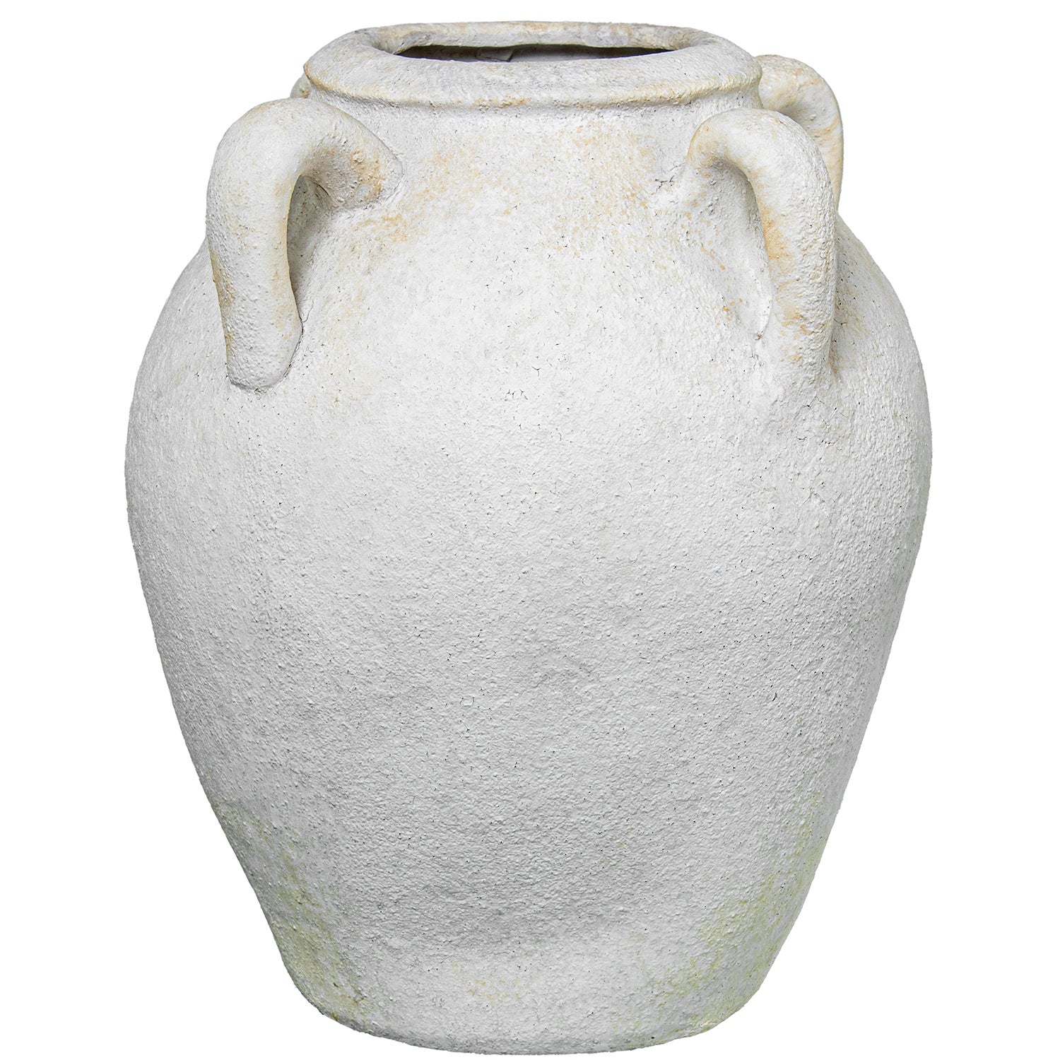 Jarron Ceramica C,Asas 30Cm Blanco Rustico | Leroy Merlin