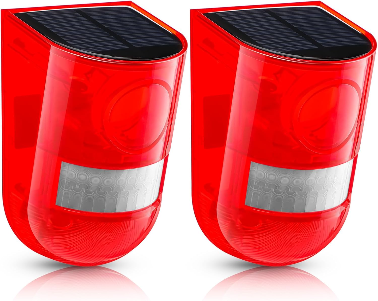Alarma solar para exteriores, paquete de 2, sirena con sensor de ...