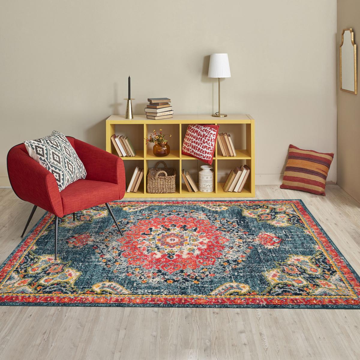 Tapis orient style OLCA 200x290 rouge | Leroy Merlin