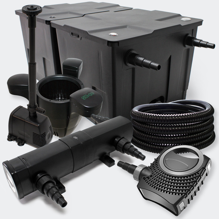Kit De Filtration De Bassin 60000l Uvc 24w Fontaine Skimmer | Leroy Merlin
