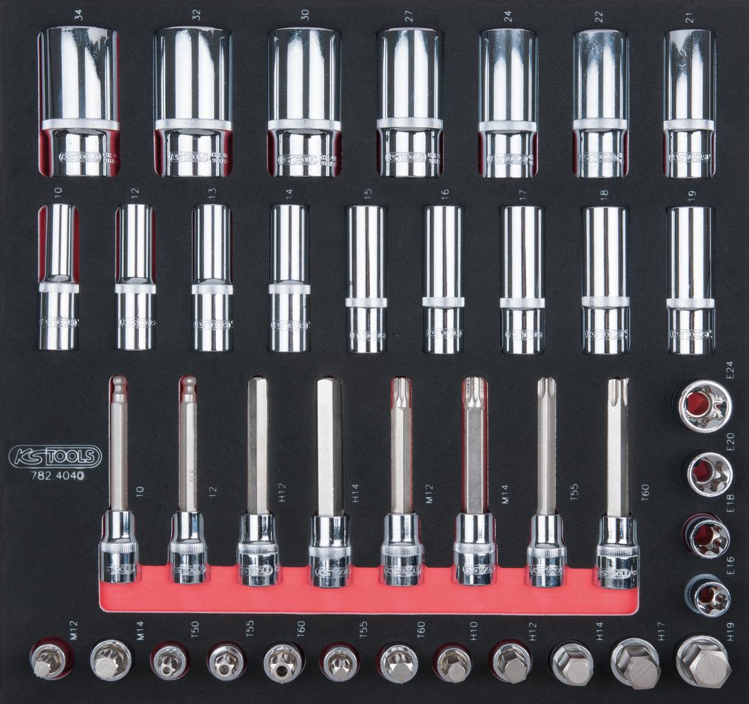 KS TOOLS SCS CHROMEplus 1/2" Module de douilles, 40 pcs, modules | Leroy Merlin