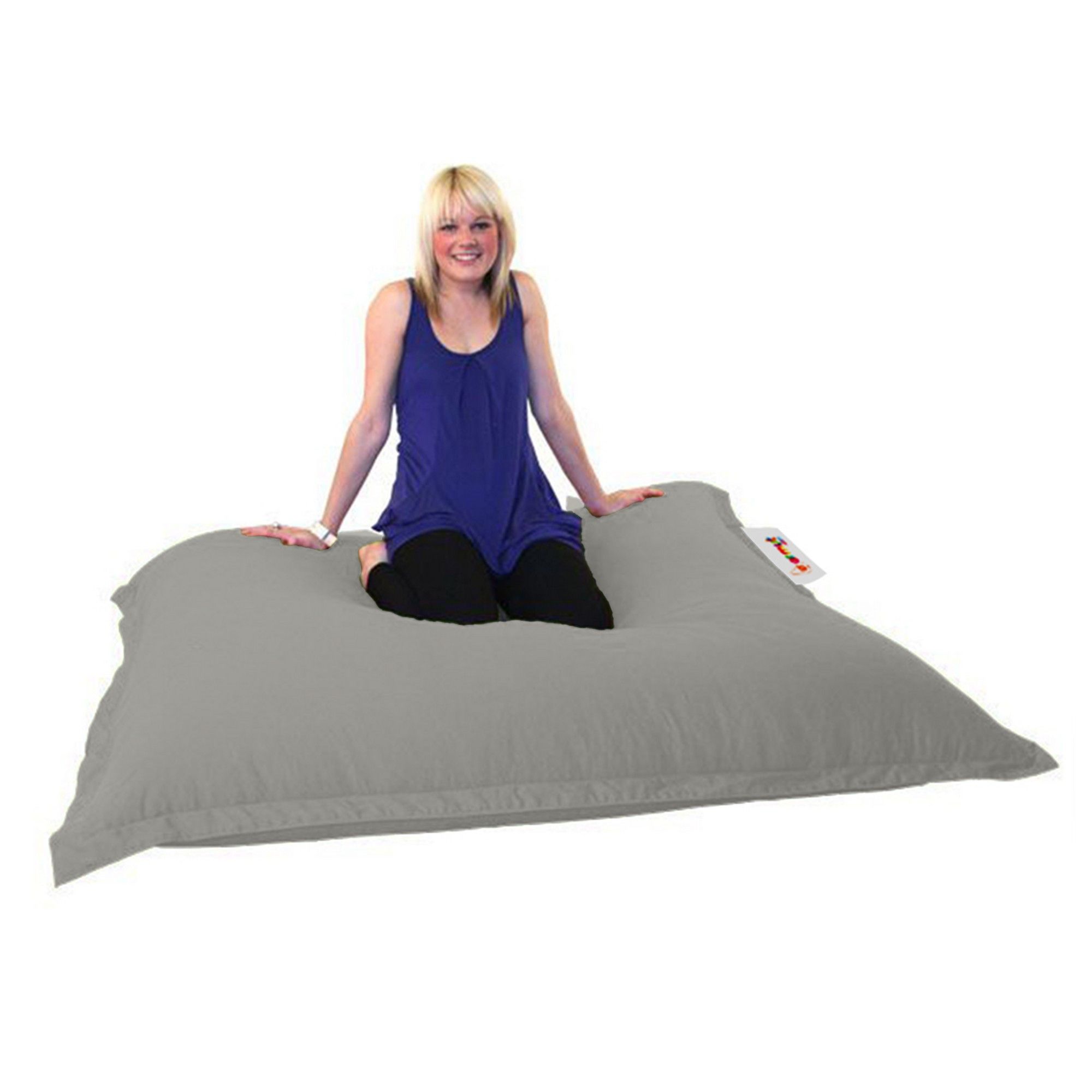 Coussin de sol Axina 100x100cm Tissu Gris | Leroy Merlin