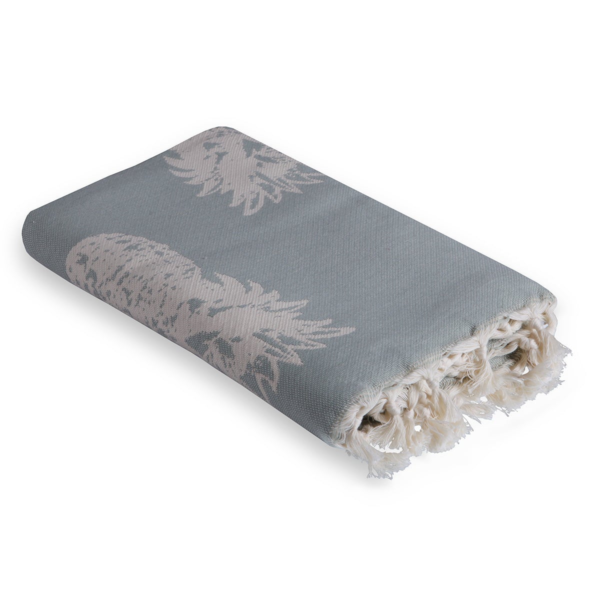 Fouta jacquard coton vert d'eau | Leroy Merlin