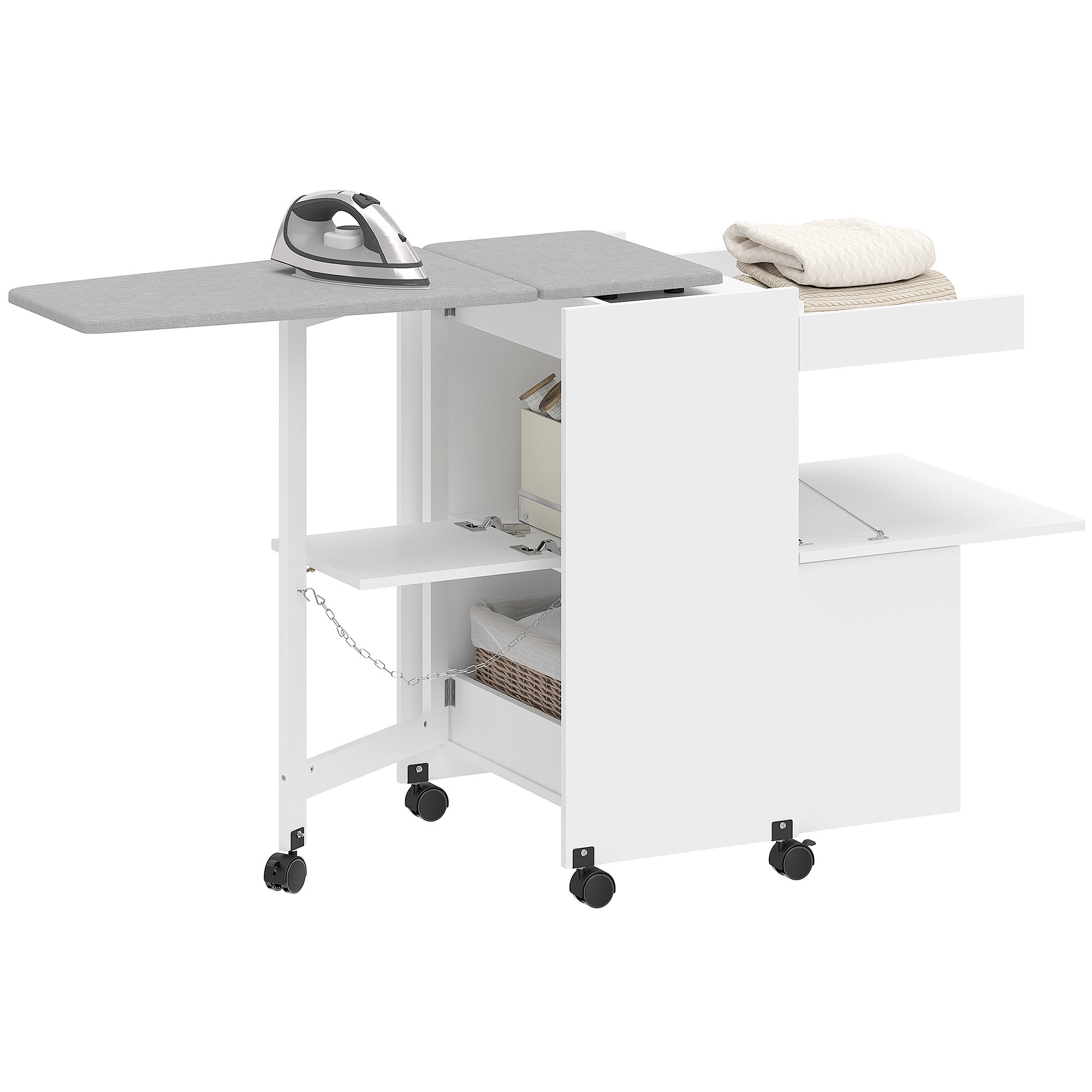 Meuble à repasser lin et MDF HOMCOM | Leroy Merlin