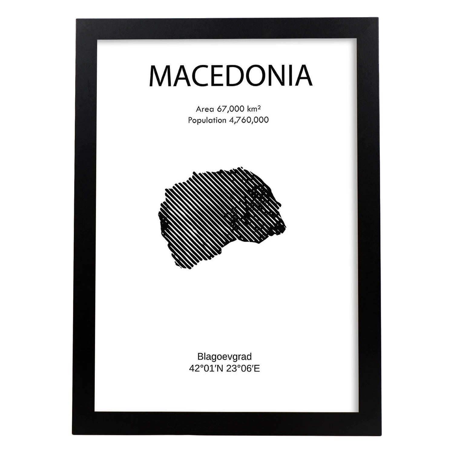 Affiche De La Macédoine. Plaques De Pays Et Continents Du Monde. Sans ...