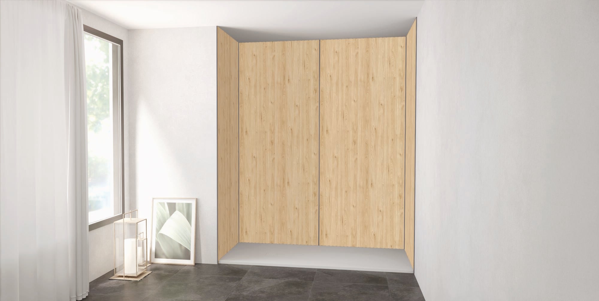 ONDEE ZEN - Kit montage Panneaux muraux Niche FLORA Bois L200cm max ...