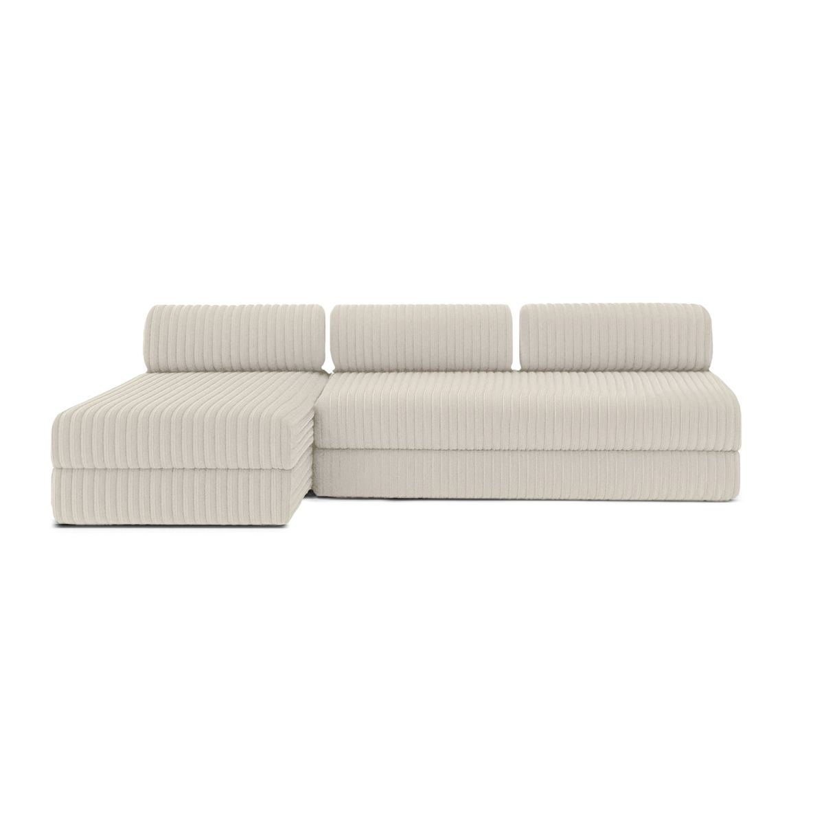 Canapé d'angle modulable et convertible 6 places - Velours côtelé XL ...