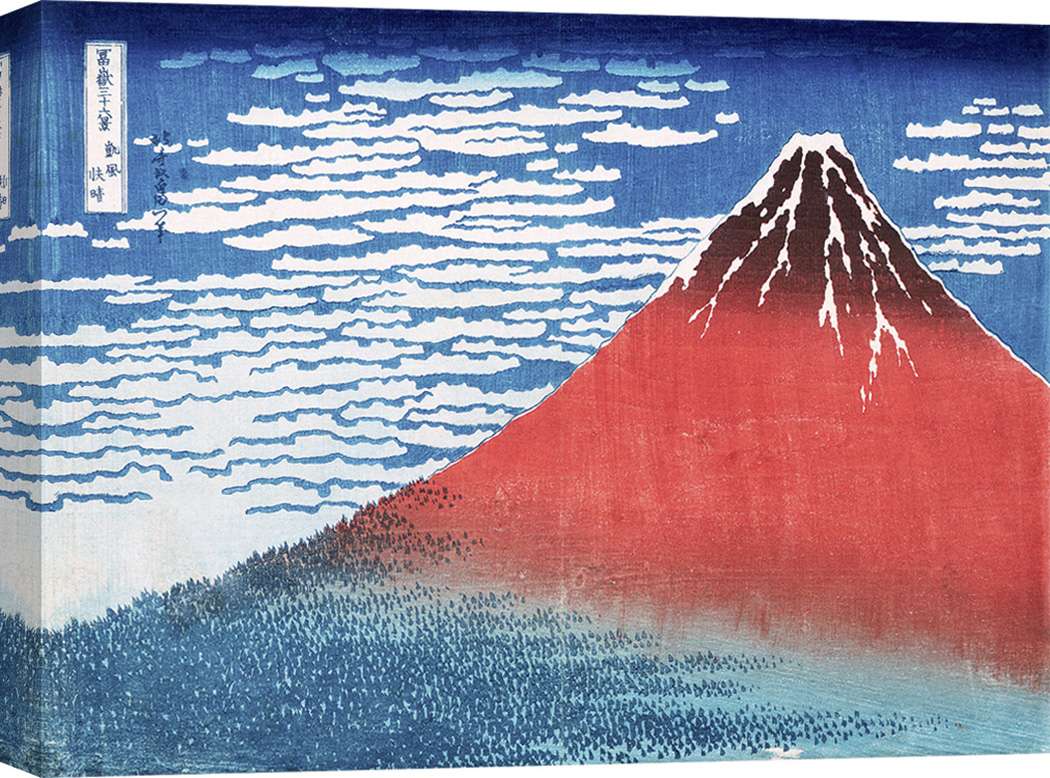 Impresión japonesa sobre lienzo – Ando Hokusai, Fine Wind, Clear ...