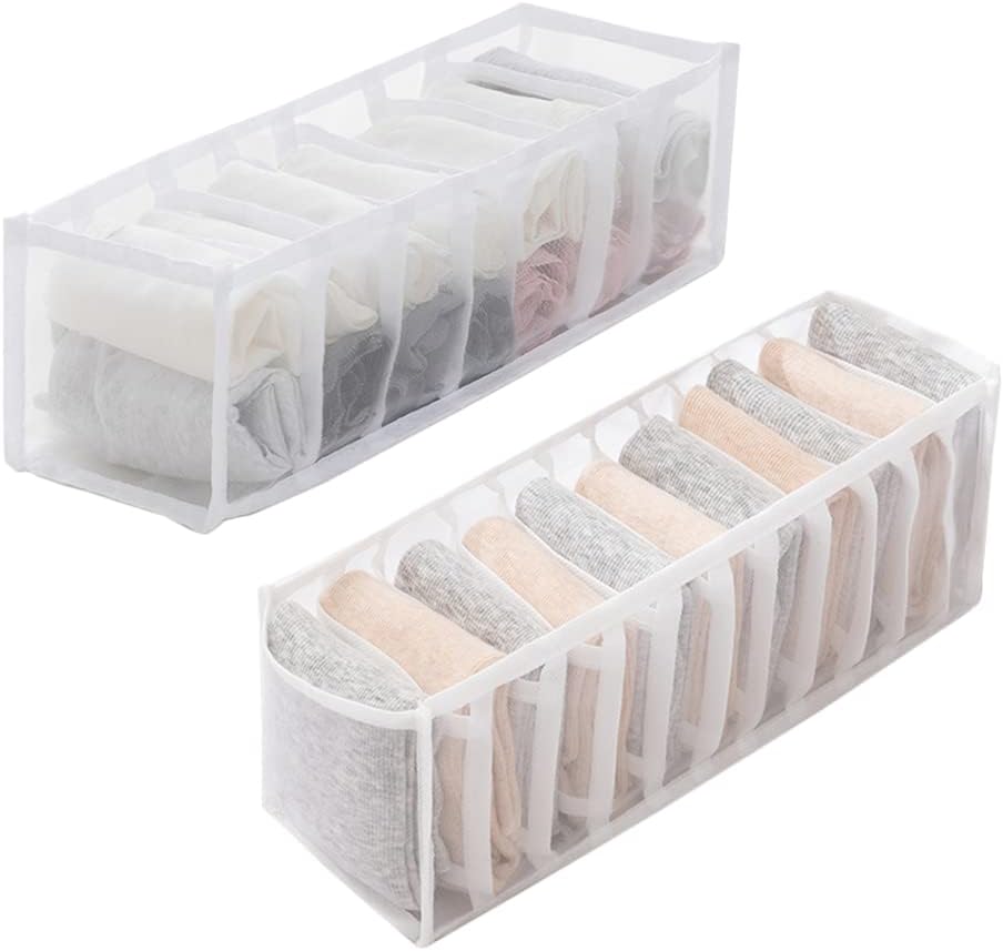 Juego de organizadores de cajones plegables blancos organizador de ropa ...