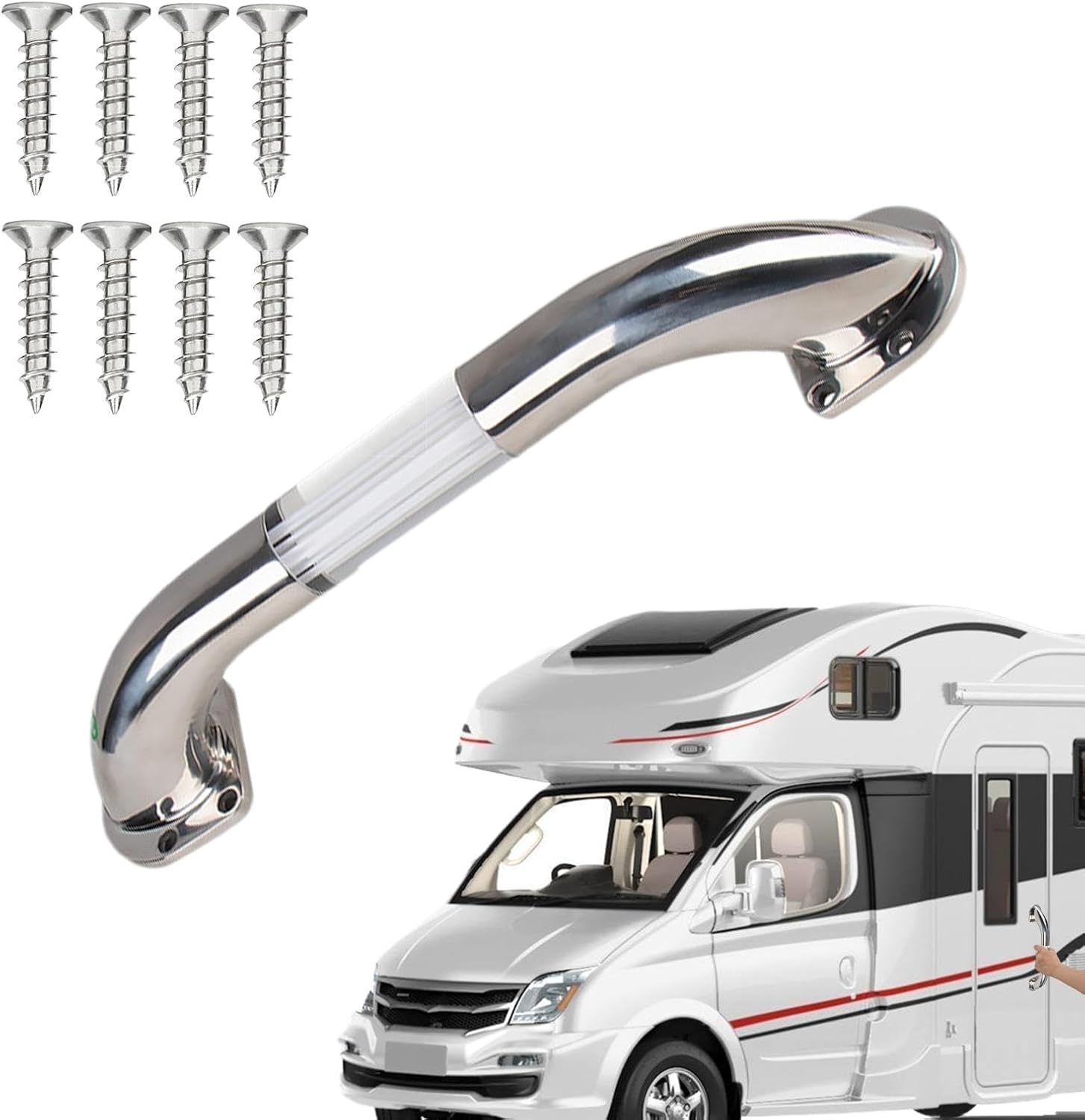 Asa con ventosa para RV - Asa de agarre marina con tiras LED soporte ...