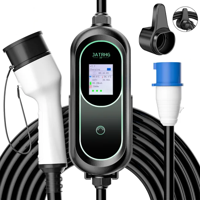 Chargeur pour véhicule électrique, Type 2 - Norme européenne 32A/7kw ...