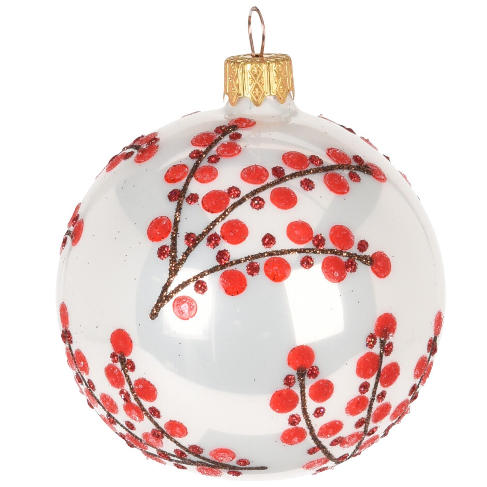 12 boules de Noël en verre Ø 8 cm pendentif décoré / Titre par défaut ...