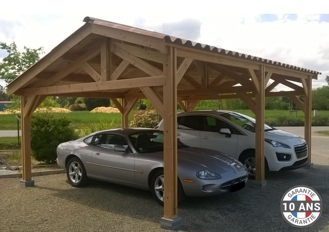 Carport bois 2 pans au meilleur prix | Leroy Merlin