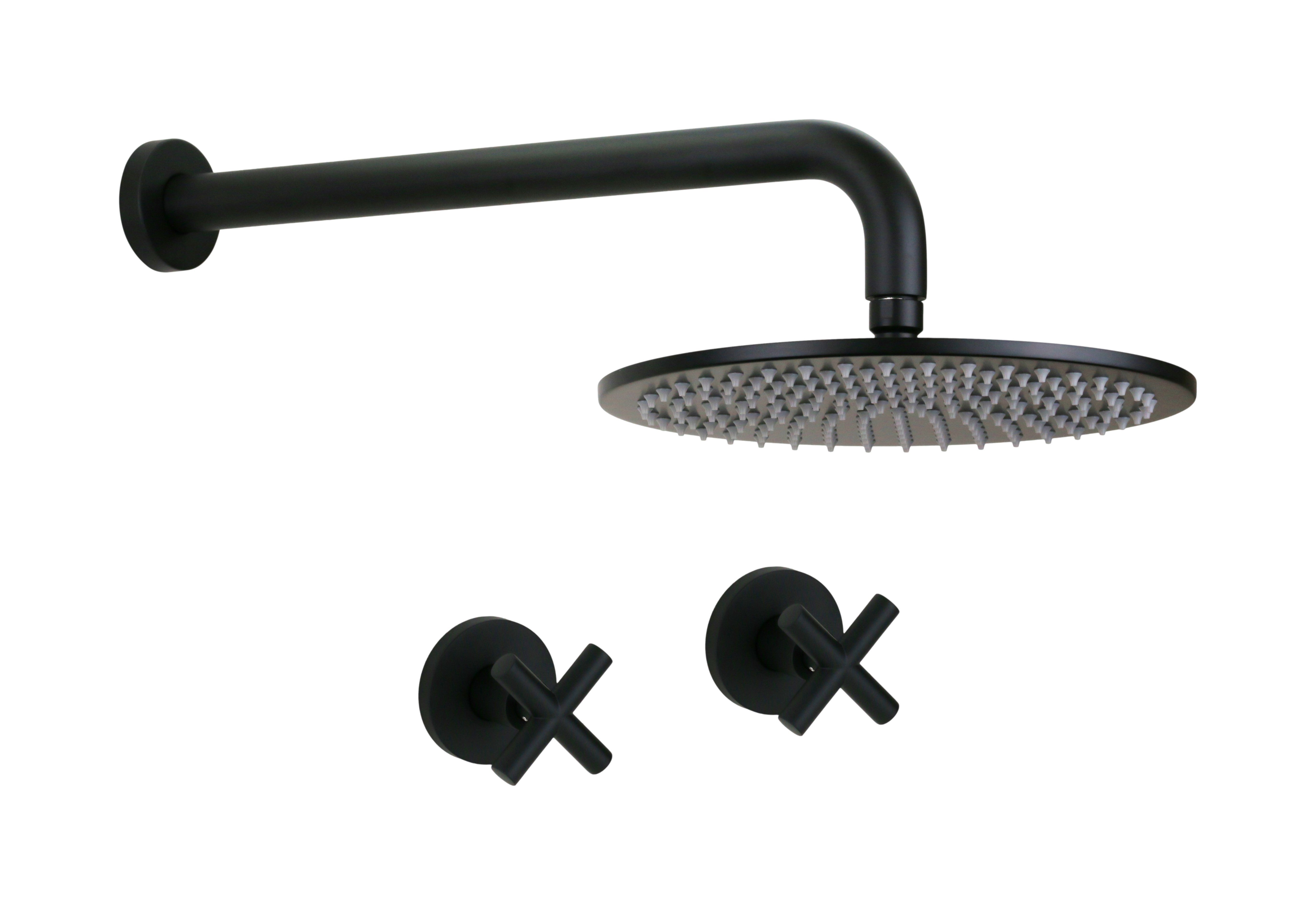 Ensemble de douche à double levier complet avec bras de douche et ...