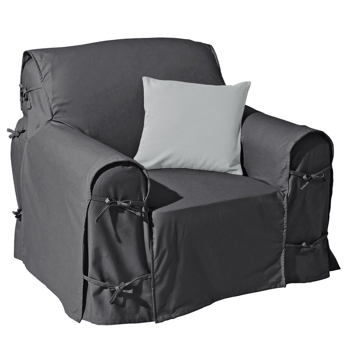 Housse de fauteuil SCENARIO - Gris foncé - taille unique | Leroy Merlin
