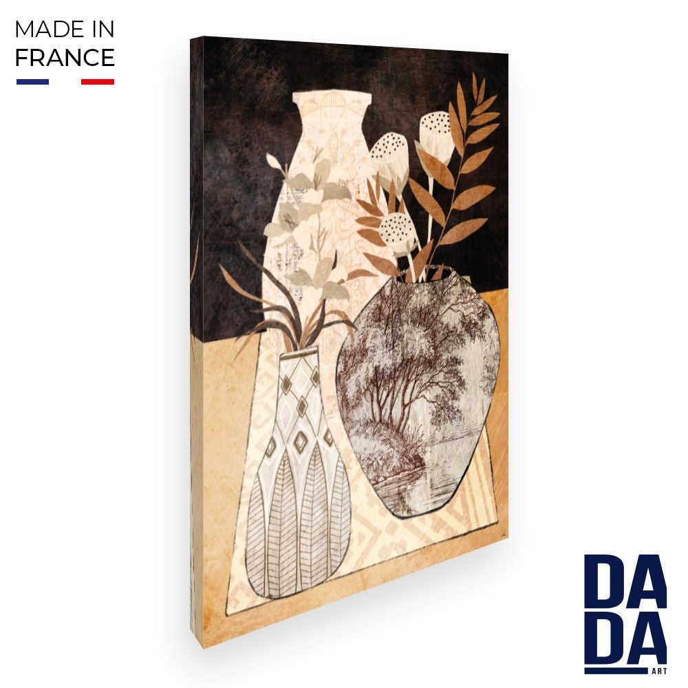 Toile Vases fleuris / 100x140cm / Fabriqué en France / DADA ART | Leroy ...