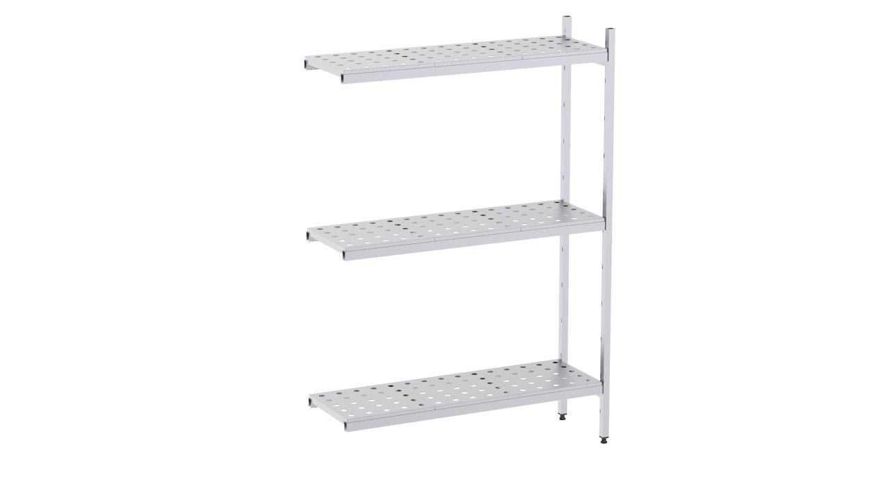 Rayonnage en Acier Inoxydable d'Angle Clayettes Perforées - 630 à 1960 ...