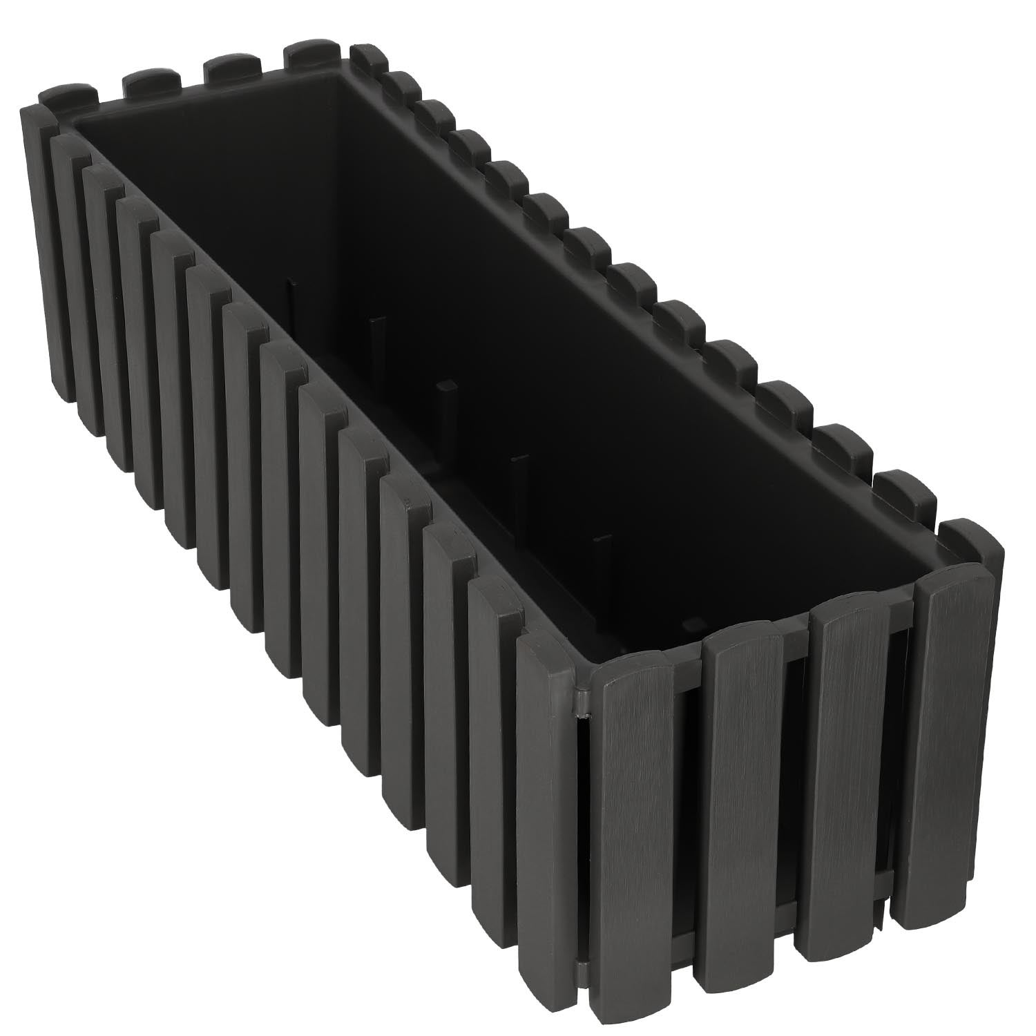 Jardinière de balcon pour balustrade de terrasse rustique grise 60 cm ...