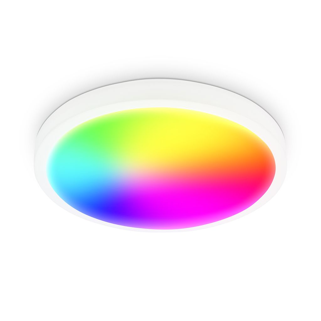 Smart LED plafonnier rond avec rétro-éclairage - 27x6cm - Wifi ...
