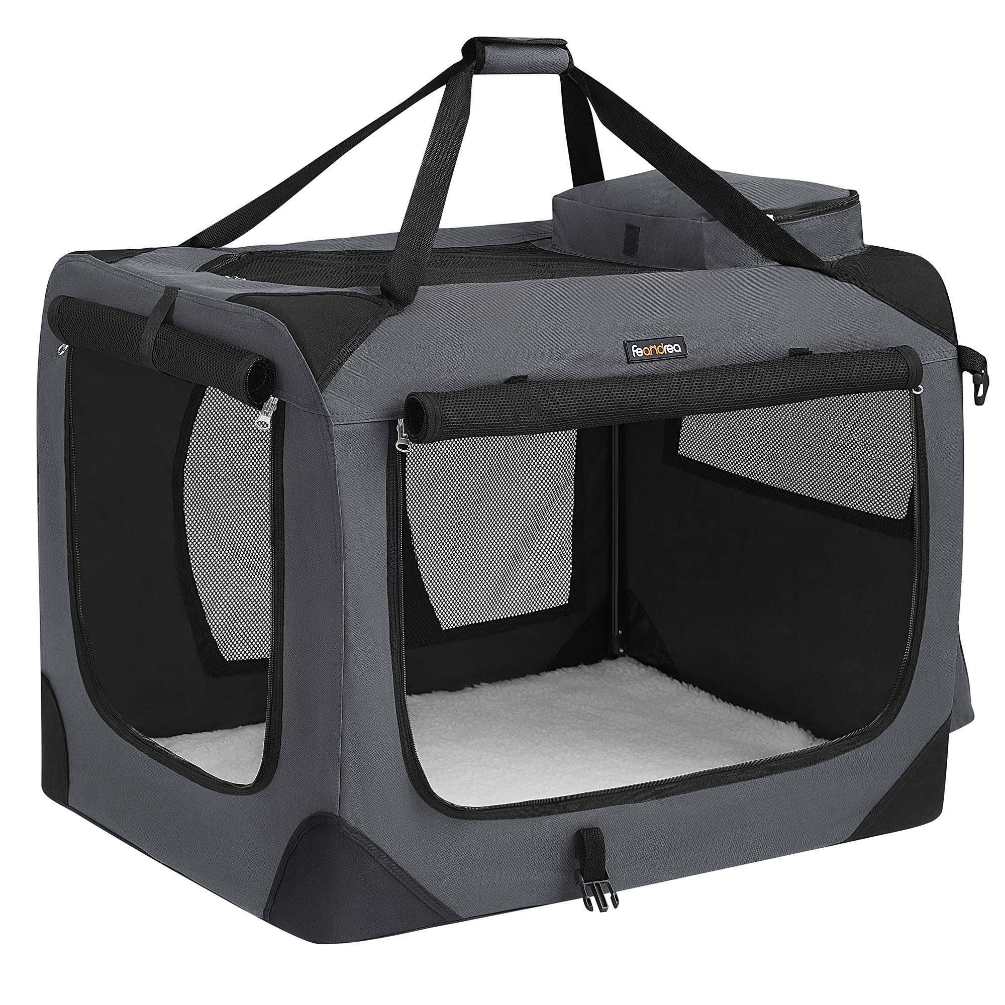 Transportín para Gatos y Perros, Plegable, XL, Tela Oxford, Malla ...