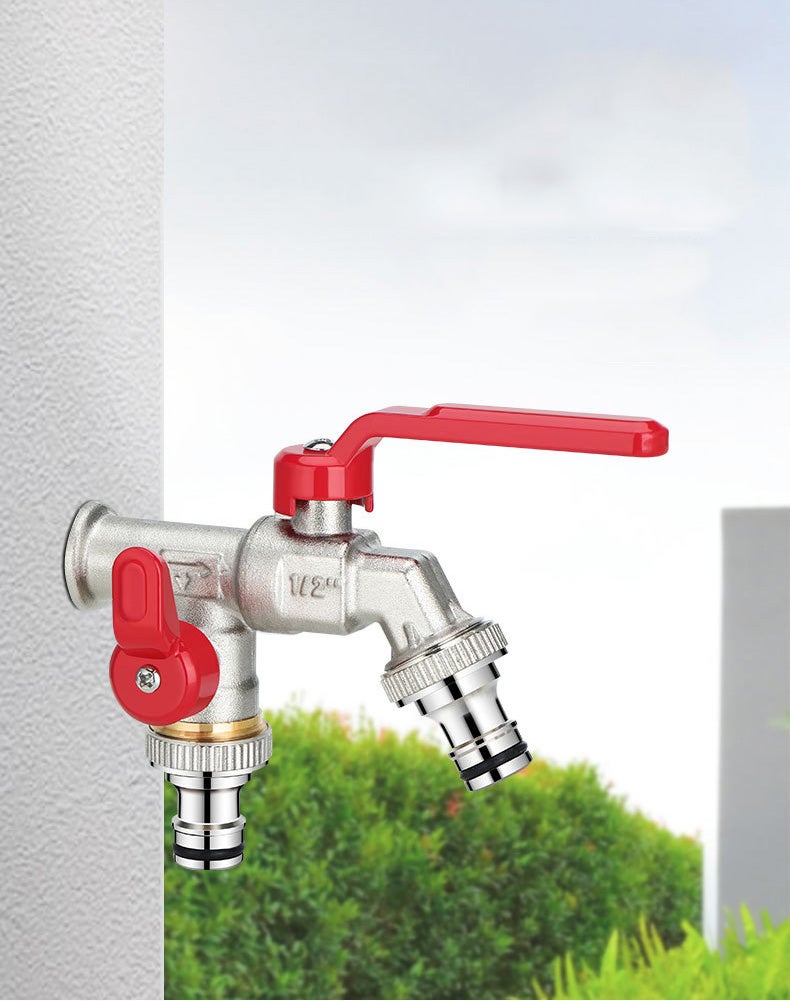 Robinet de tuyau d'arrosage, sortie d'eau à haut débit 120°, résistance ...