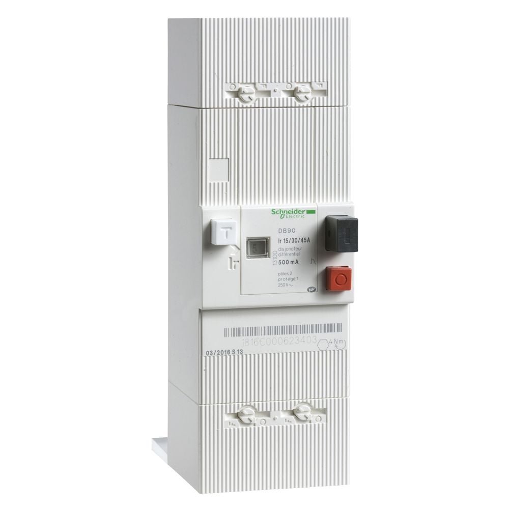 Schneider 13120 - DuoLine Disjoncteur de branchement DB90 2P 45A 500mA ...