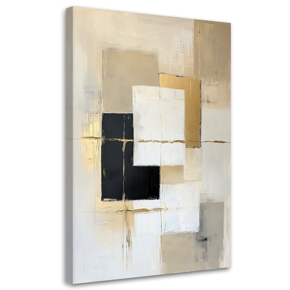 Tableau pour le salon Abstraction Formes Géométrie Beige 60x90 | Leroy ...