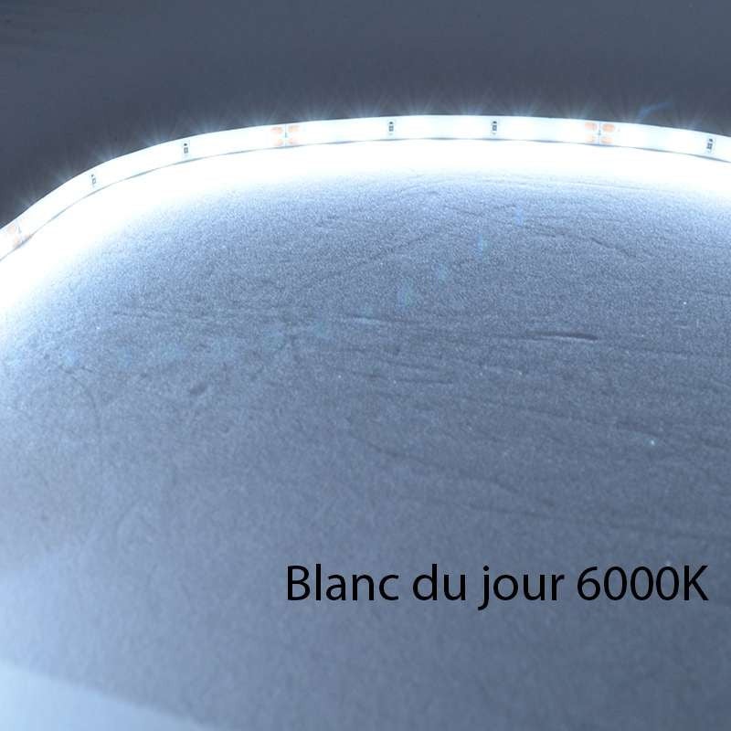 Cinta LED blanca 60 LED/m 4.8W/m IP20 5m - Blanco de día 6000K | Leroy ...