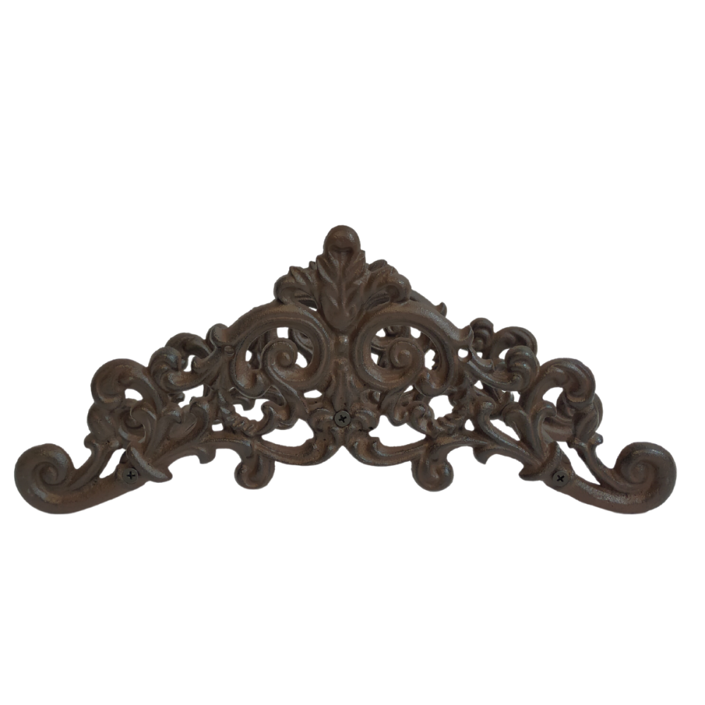 Enrouleur support mural porte tuyau d'arrosage fonte marron 34.5cm ...