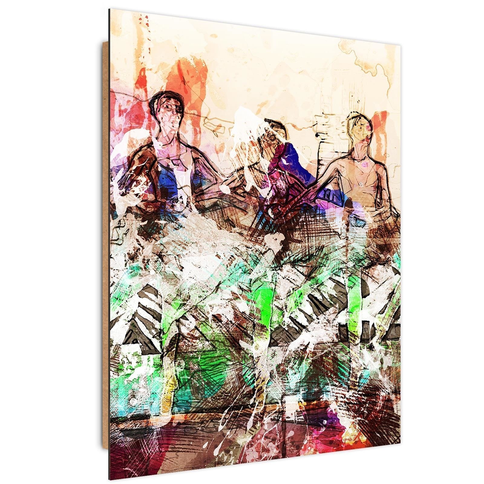 Tableau bois danse ballerines abstraction | Leroy Merlin