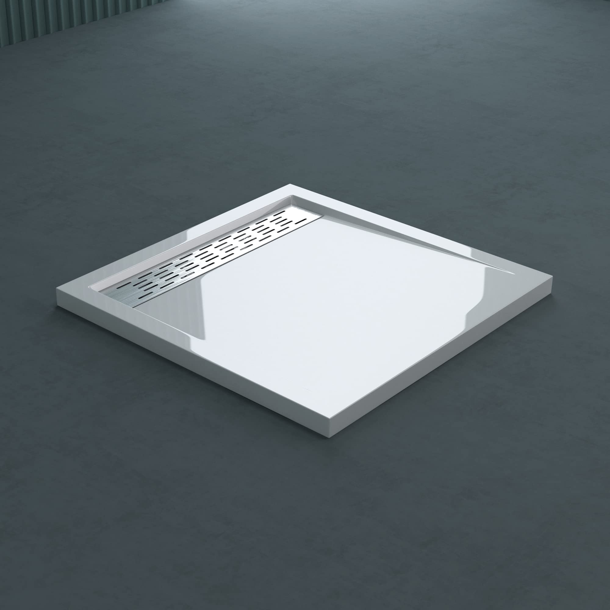 Doporro Receveur de Douche Blanc Bac à Douche Extra Plat Rectangulaire ...