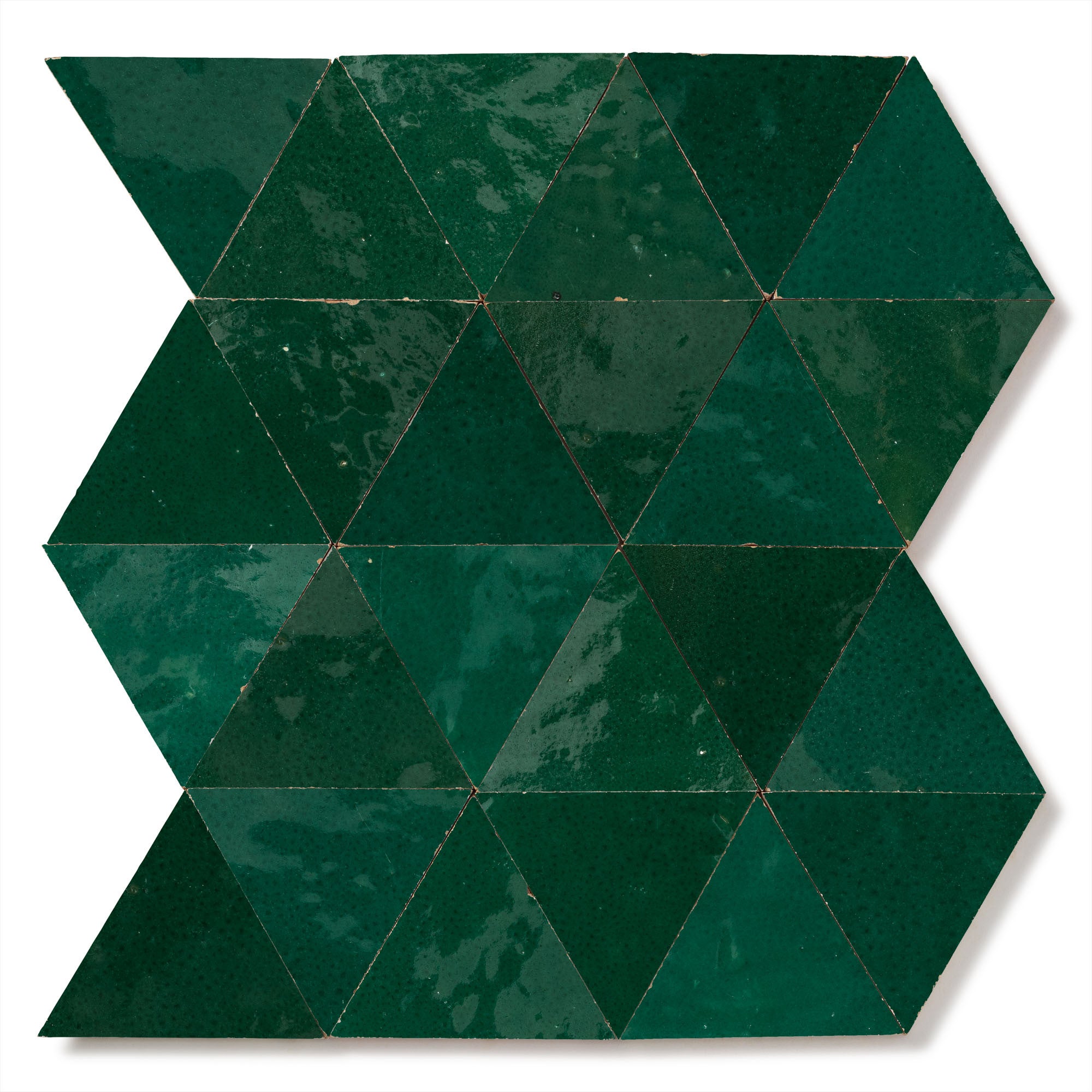 Zellige Marocain Artisanal Véritable - Vert Menthe Triangle grand 10 cm ...