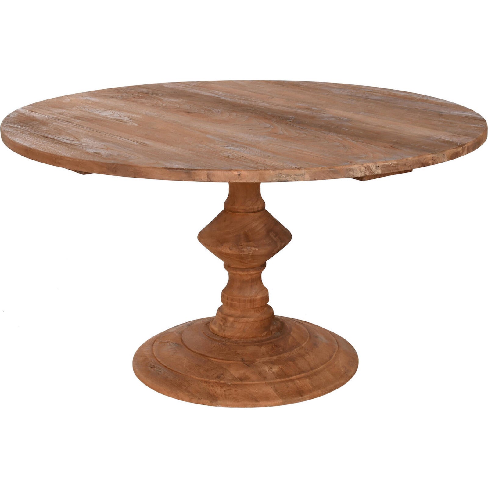 Table de salon ronde en teck éco-responsable 140 x 140 x 75 cm Teck ...